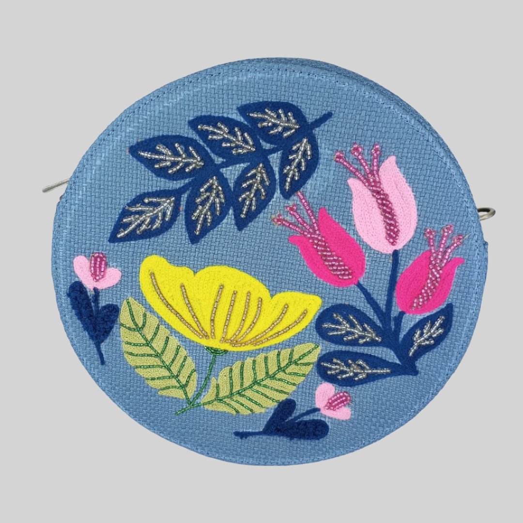 BOTANICAL BEAUTY LIGHT BLUE GREY – Desi Drama Queen