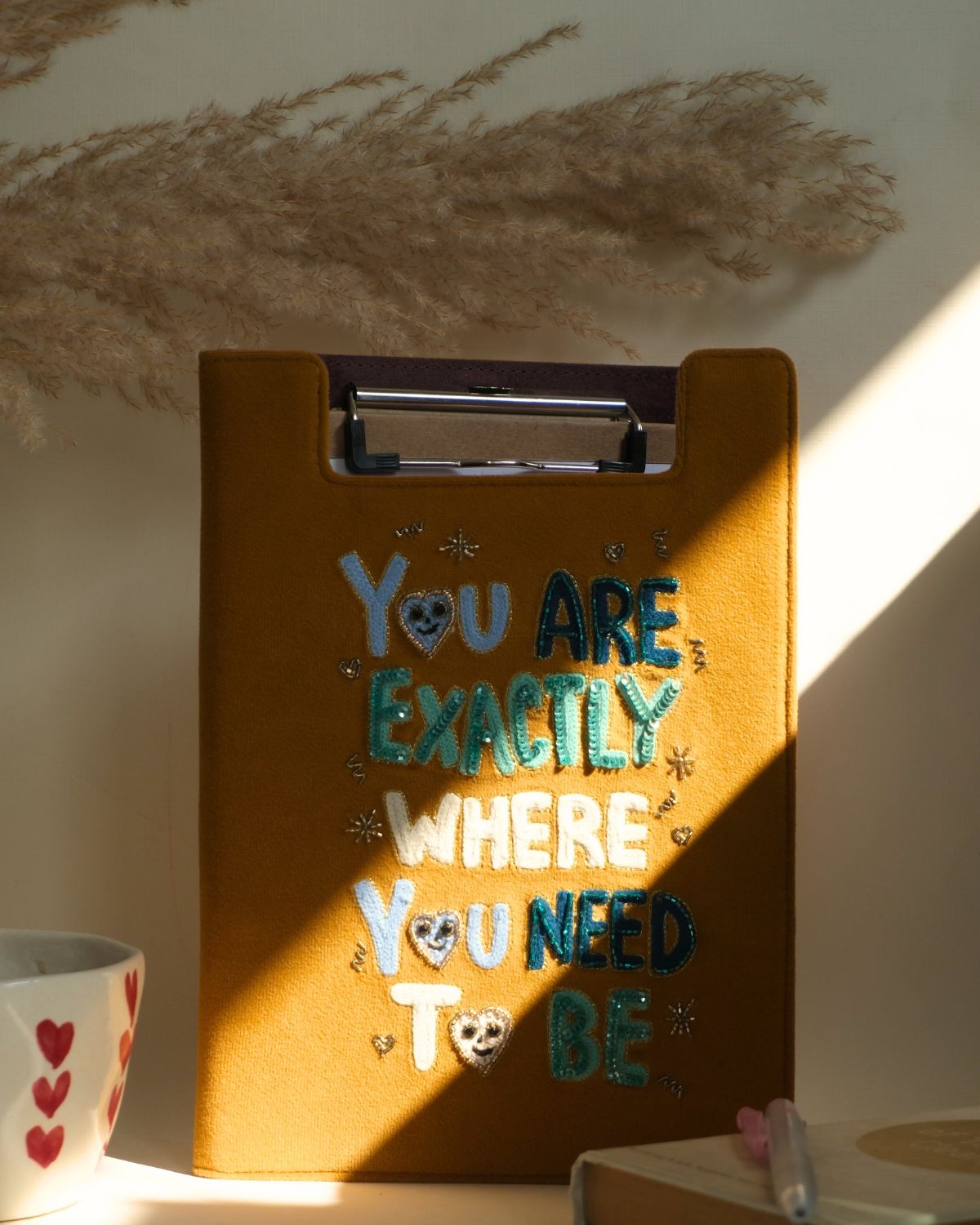 You Are Exactly Where You Need To Be-Embroidered Reusable Journals ...