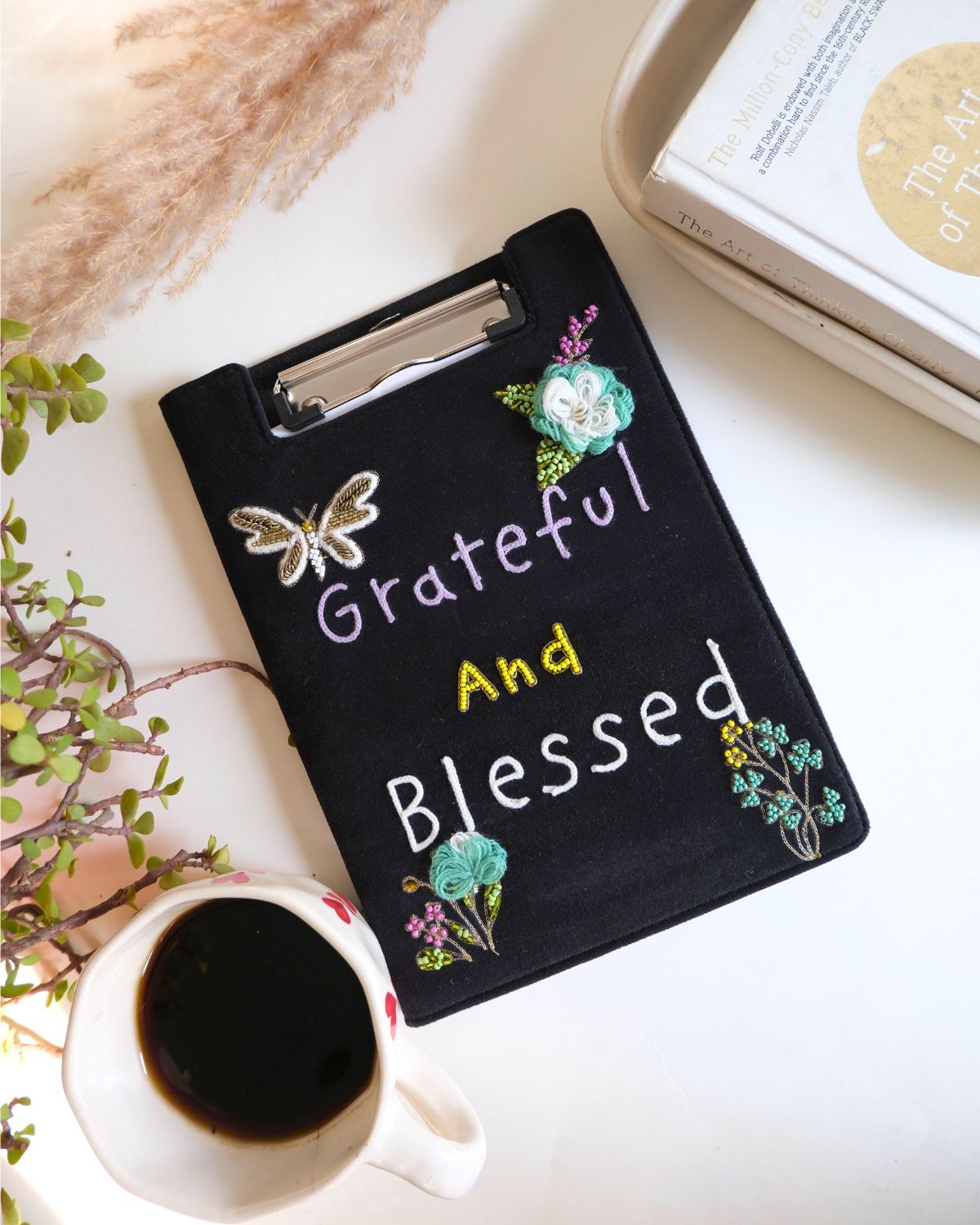Greatful And Blessed-Embroidered Reusable Journals – Desi Drama Queen