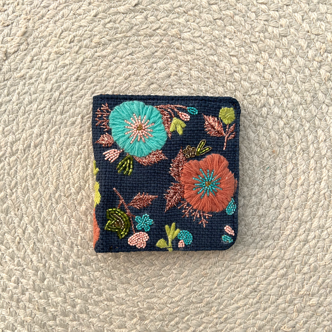 Blessed Blue Snap Button Wallet – Desi Drama Queen