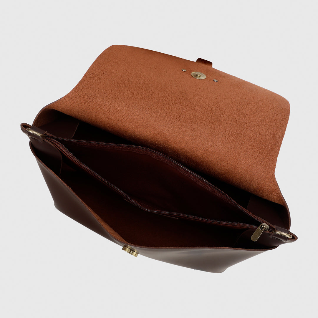 MULTI STRAP SLING BAG- BROWN (WITHOUT STRAP) – Desi Drama Queen